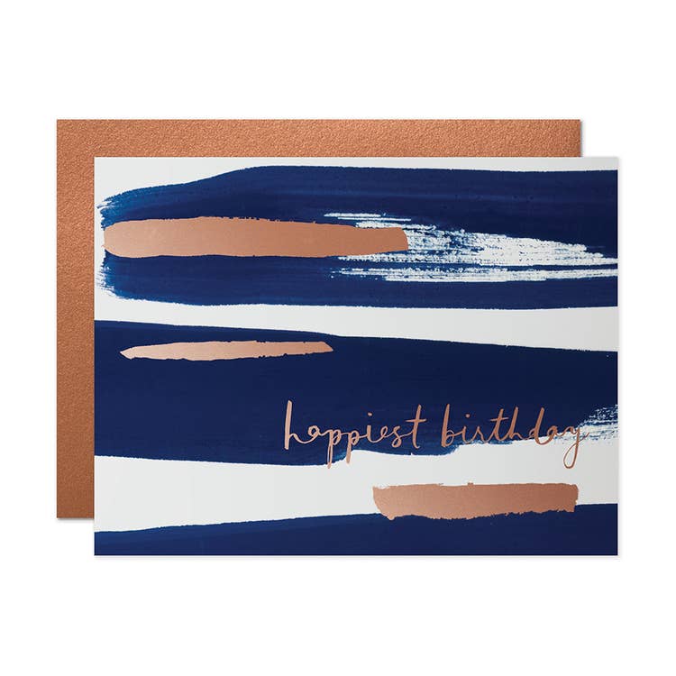 Navy Stripes Happy Birthday Greeting Card – PARK STORY